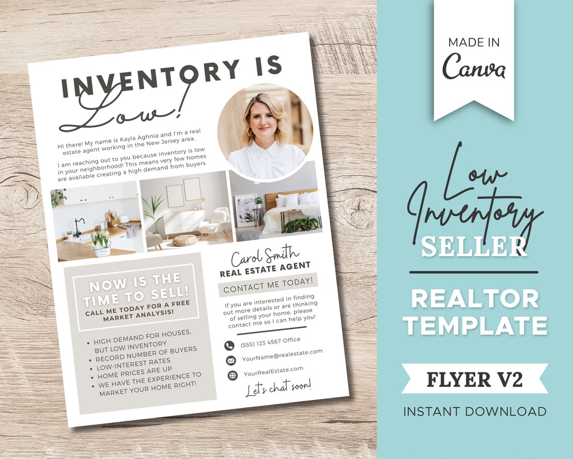 Real Estate Low Inventory Flyer V2 Real Estate Marketing - Etsy