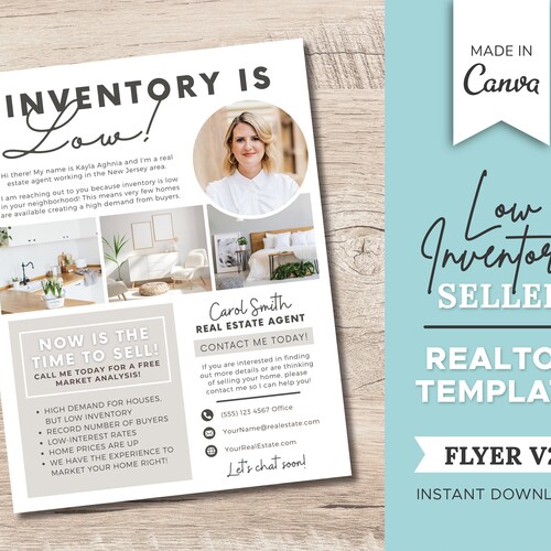 Real Estate Low Inventory Flyer Real Estate Marketing Real - Etsy