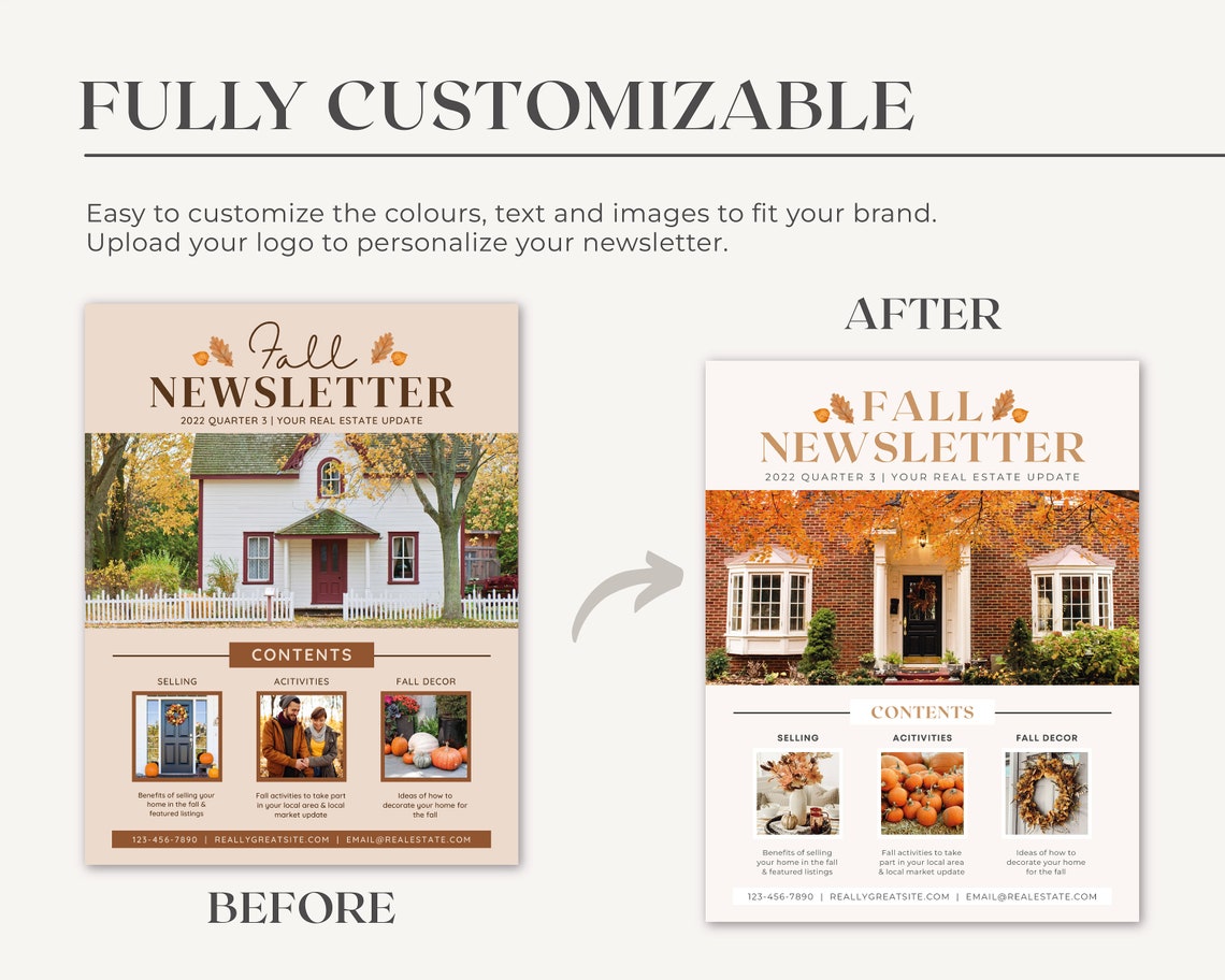 Real Estate Fall Newsletter 2022 | Real Estate Fall Marketing | Realtor ...