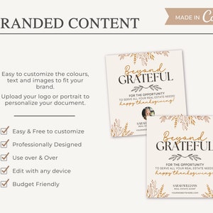 Thanksgiving Realtor Tags | Realtor Grateful Gift Tags | Fall Pop by ...