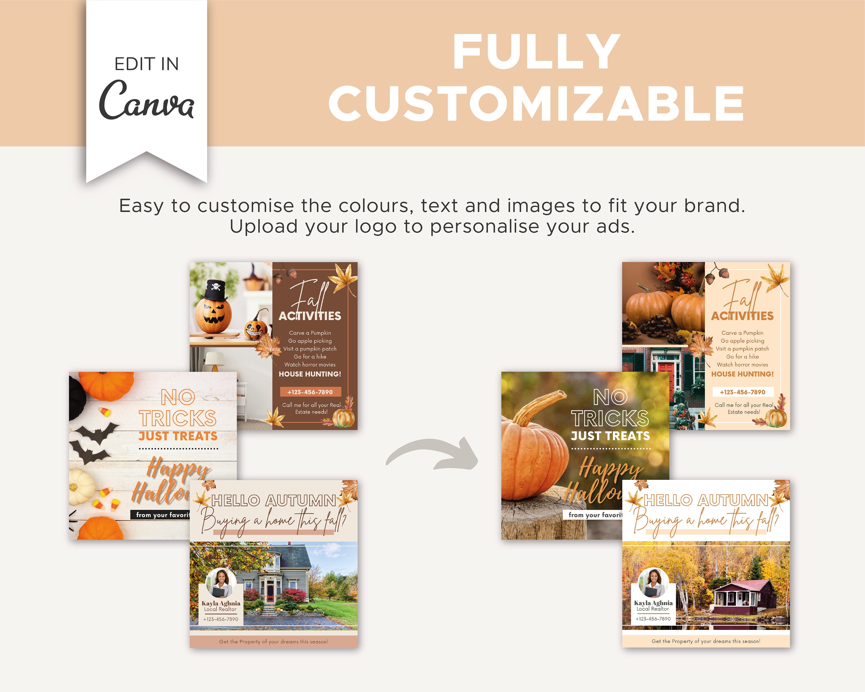 14 Fall Realtor Instagram Posts | Real Estate Social Media Templates ...