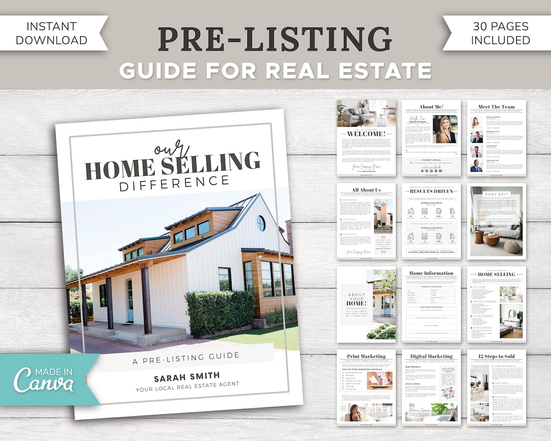 Seller Pre-listing Presentation | Real Estate Template | Seller Guide ...