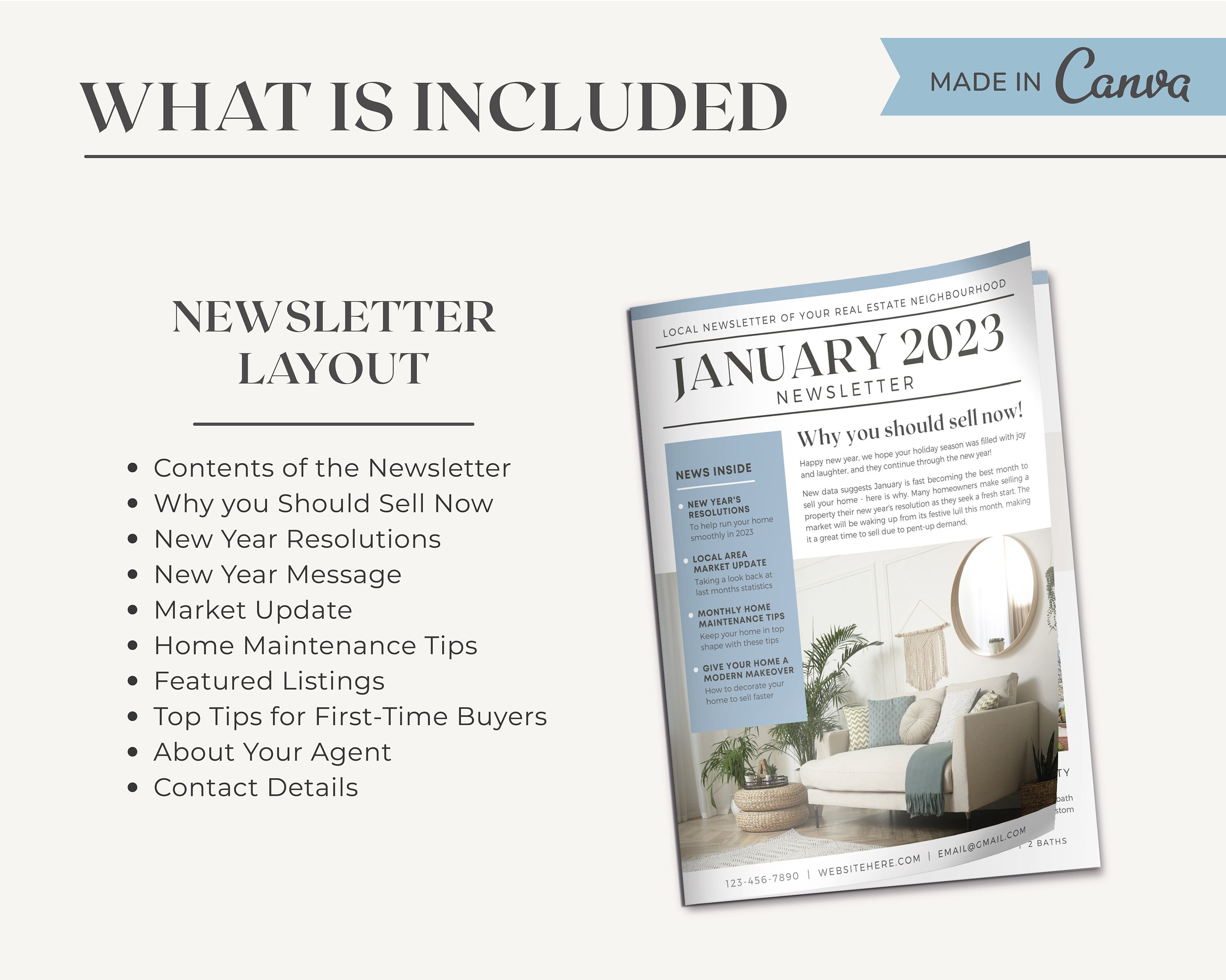 Real Estate Newsletter | January Newsletter | Real Estate Marketing ...