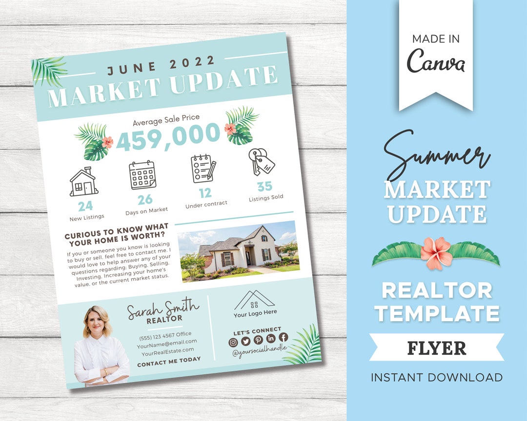 Summer Real Estate Market Update Flyer | Realtor Flyer | Real Estate ...