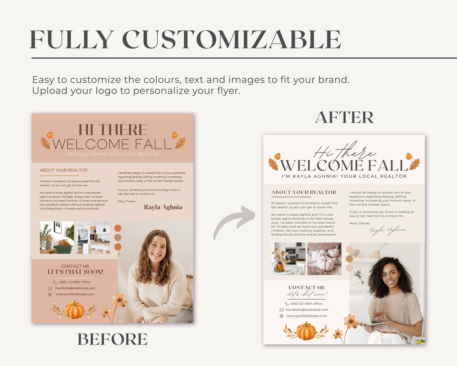 Fall Real Estate Flyer | Realtor Hello Neighbor Letter | Realtor ...