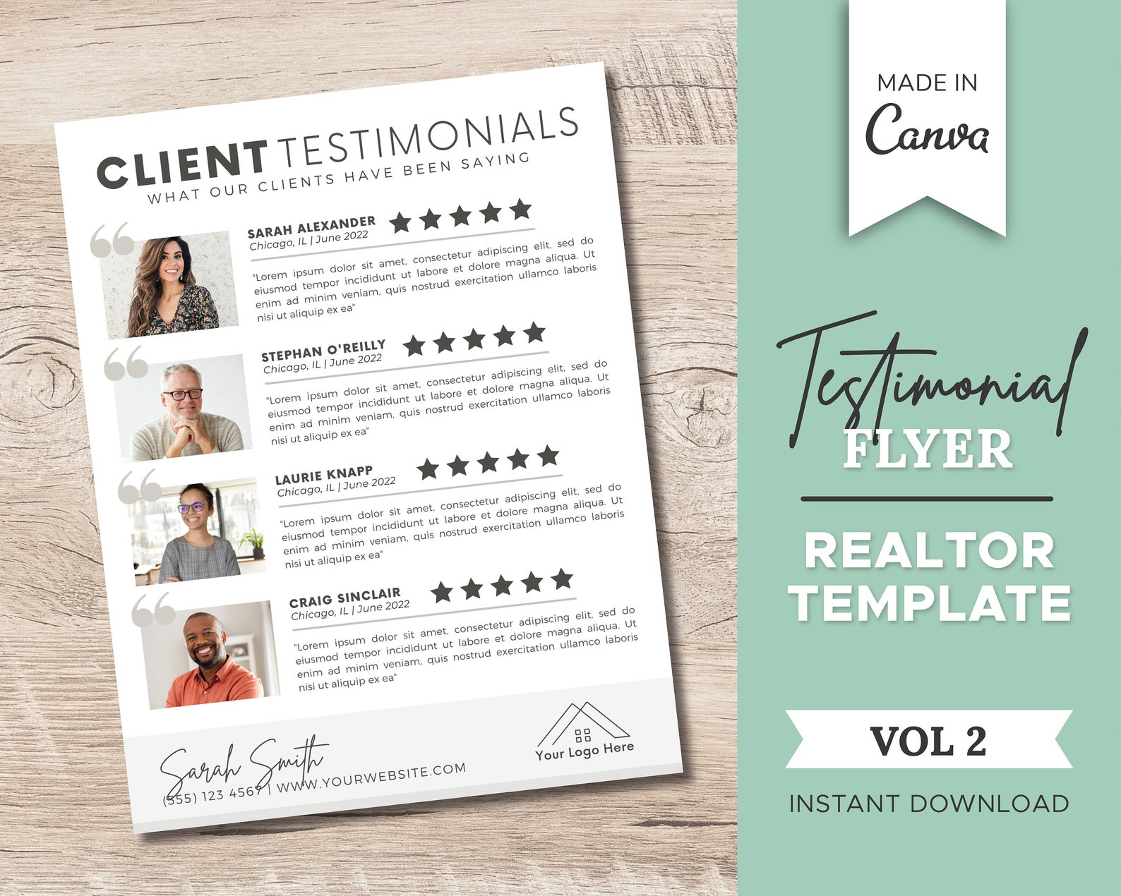 Real Estate Testimonials Flyer V2 | Real Estate Marketing | Realtor ...