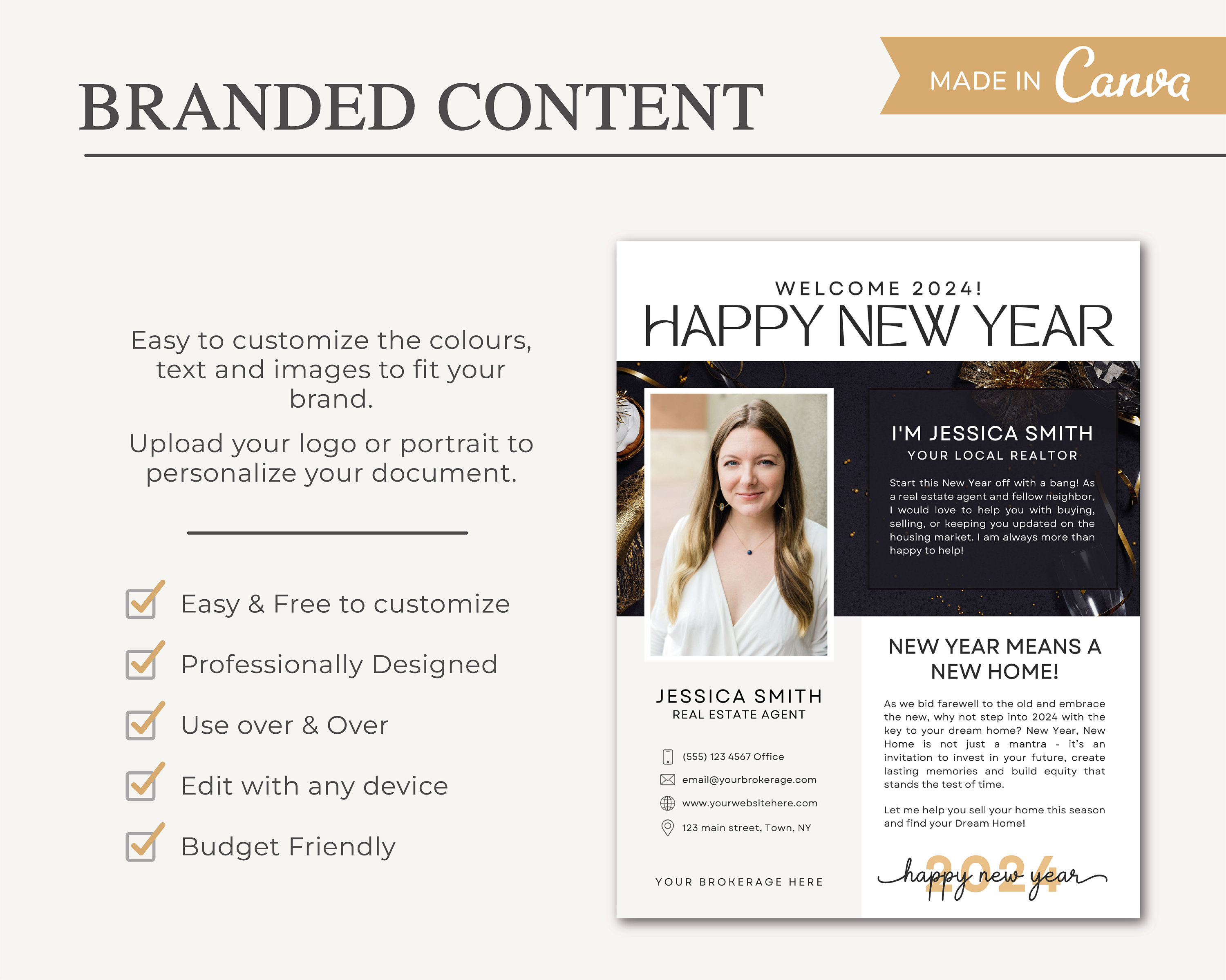 New Year New Home Flyer | New Year Real Estate Flyer | Realtor ...