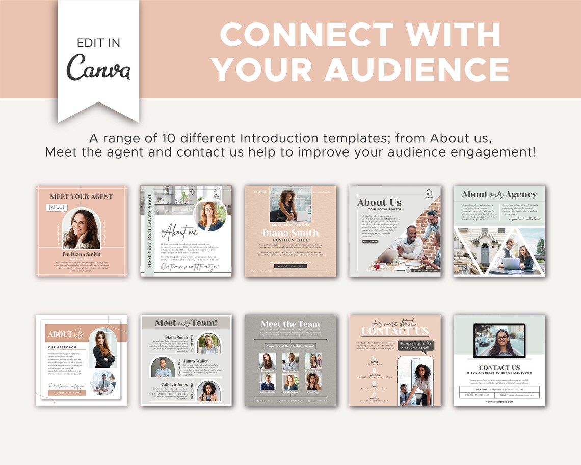 10 Introduction Realtor Instagram Posts Real Estate Agent | Etsy