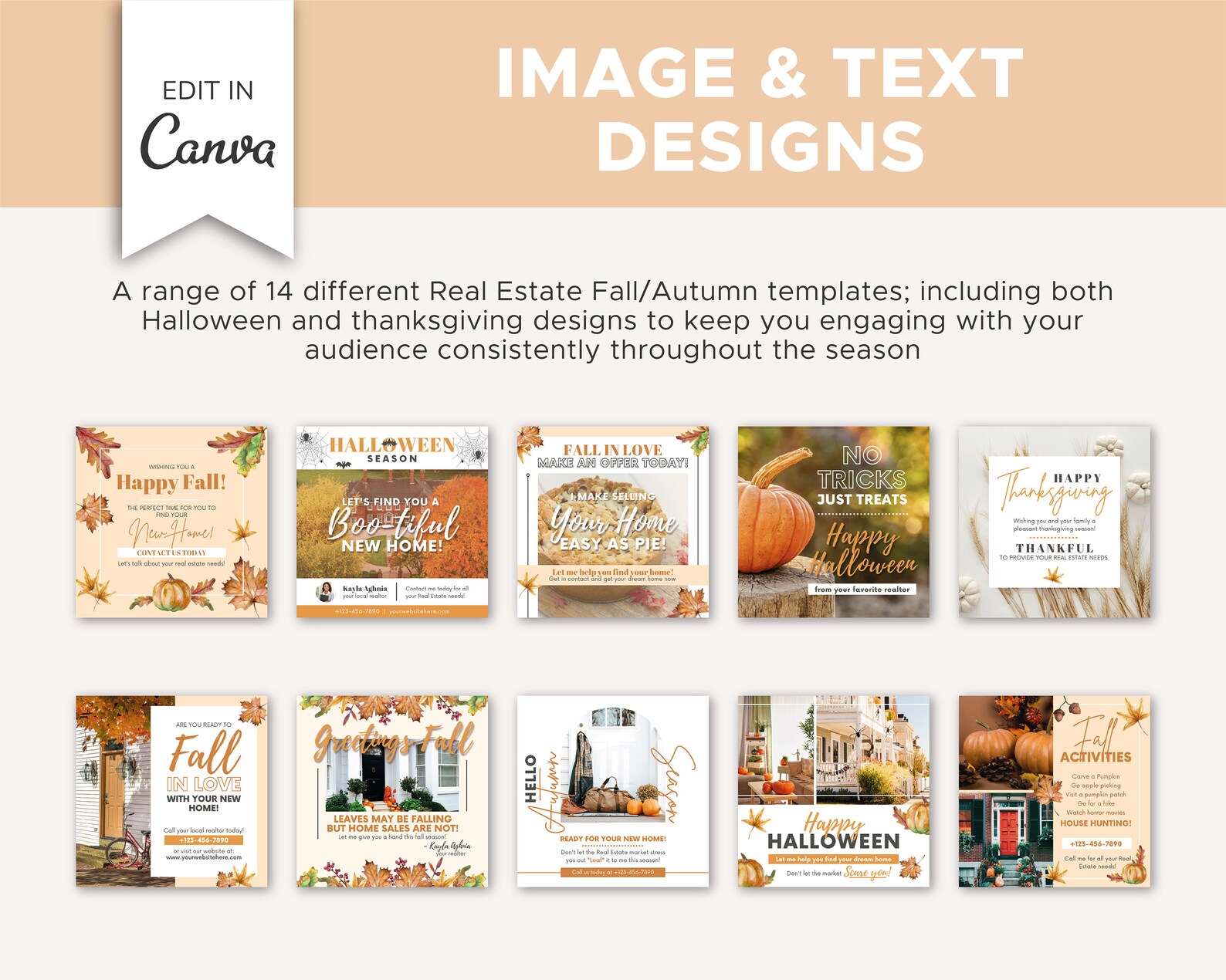 14 Fall Realtor Instagram Posts Real Estate Social Media - Etsy