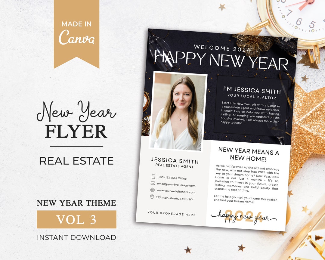 New Year New Home Flyer | New Year Real Estate Flyer | Realtor ...