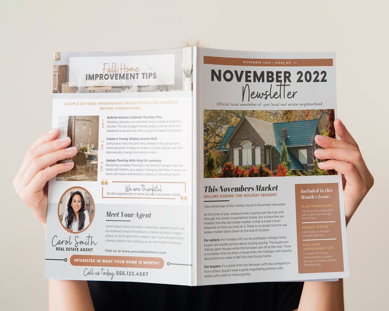 Real Estate November Newsletter | Real Estate Marketing | Realtor ...