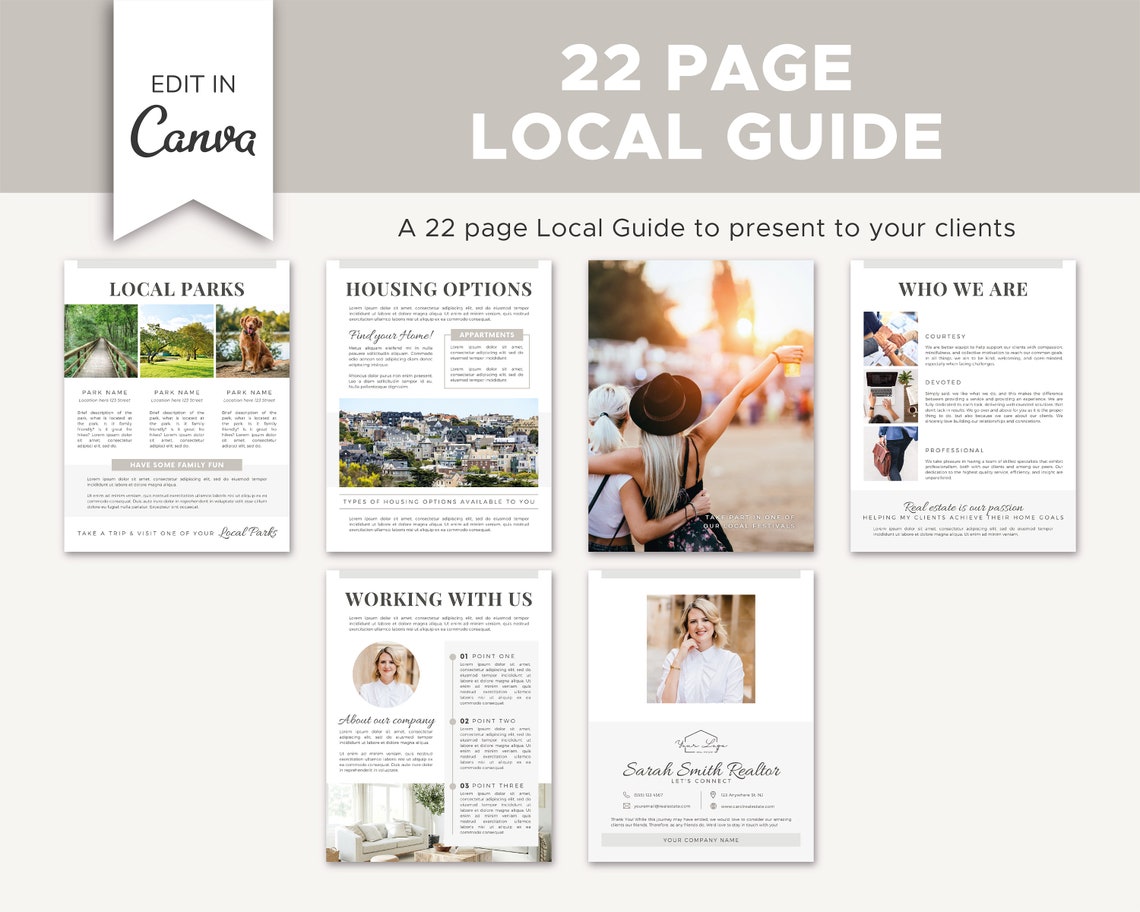 Real Estate Local Guide Welcome Guide Real Estate - Etsy