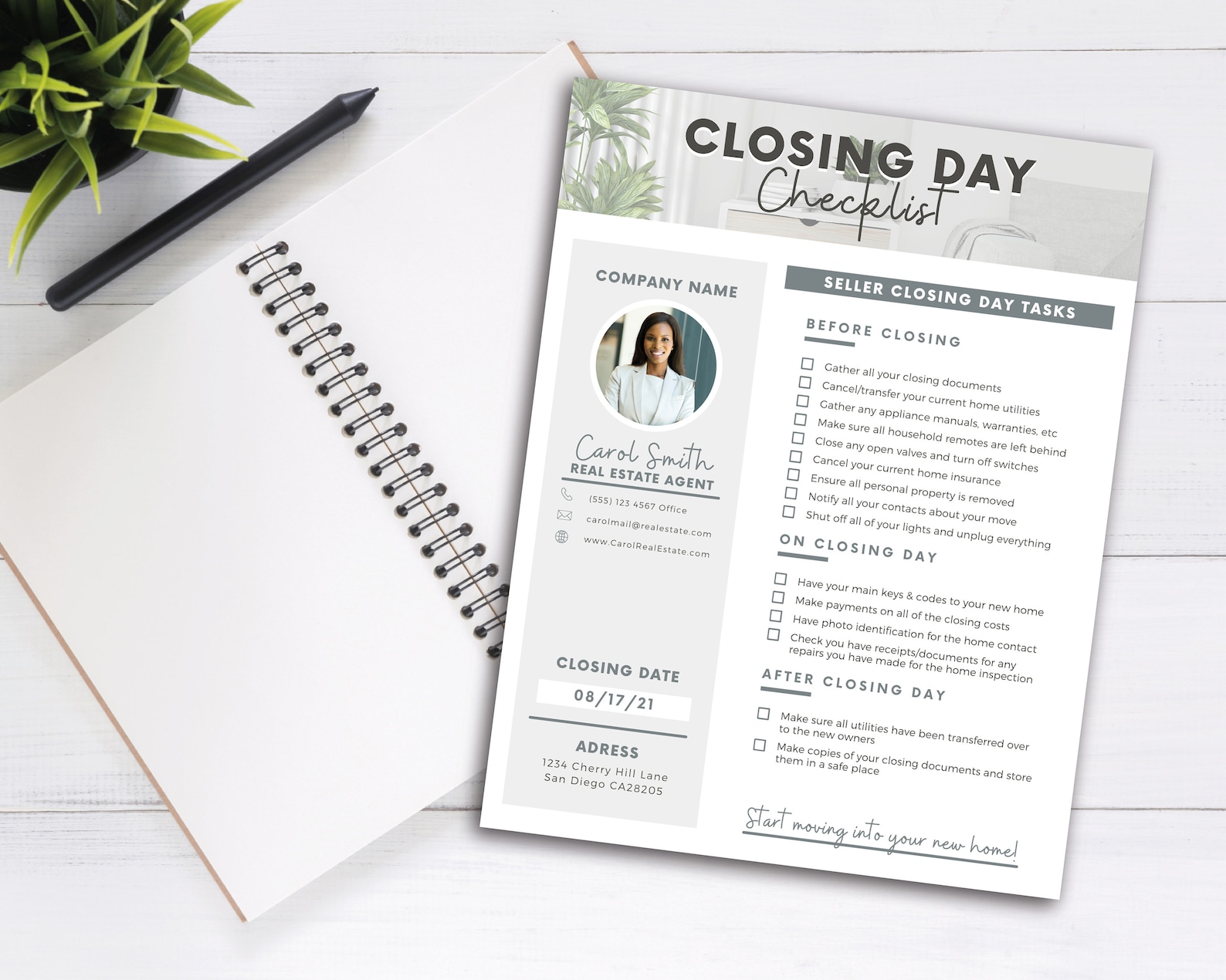 Real Estate Closing Day Checklist | Real Estate Marketing | Real Estate ...