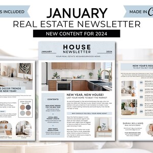 Real Estate January Newsletter | Real Estate Marketing | Realtor ...