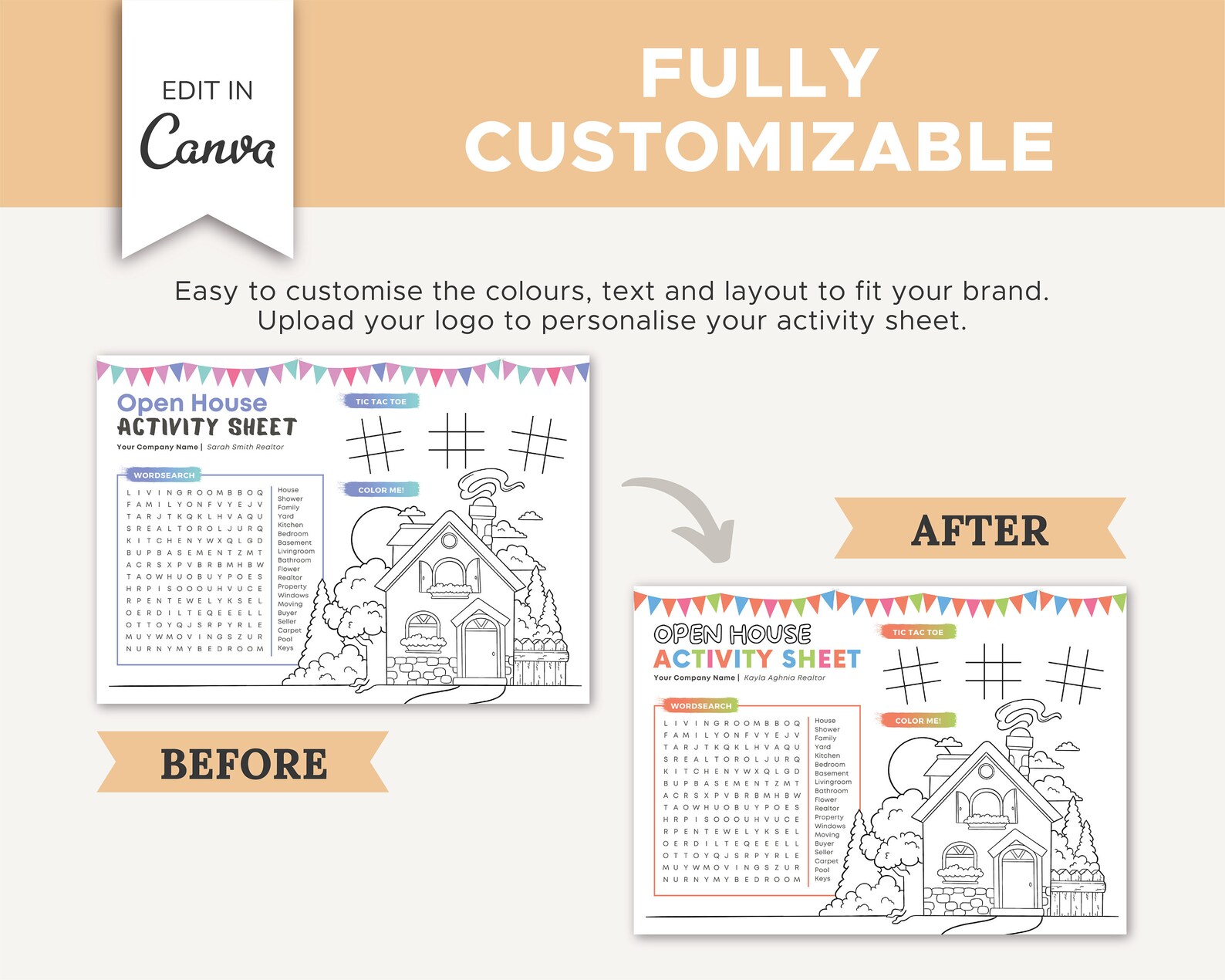 Real Estate Kids Activity Sheet | Real Estate Marketing | Open House ...