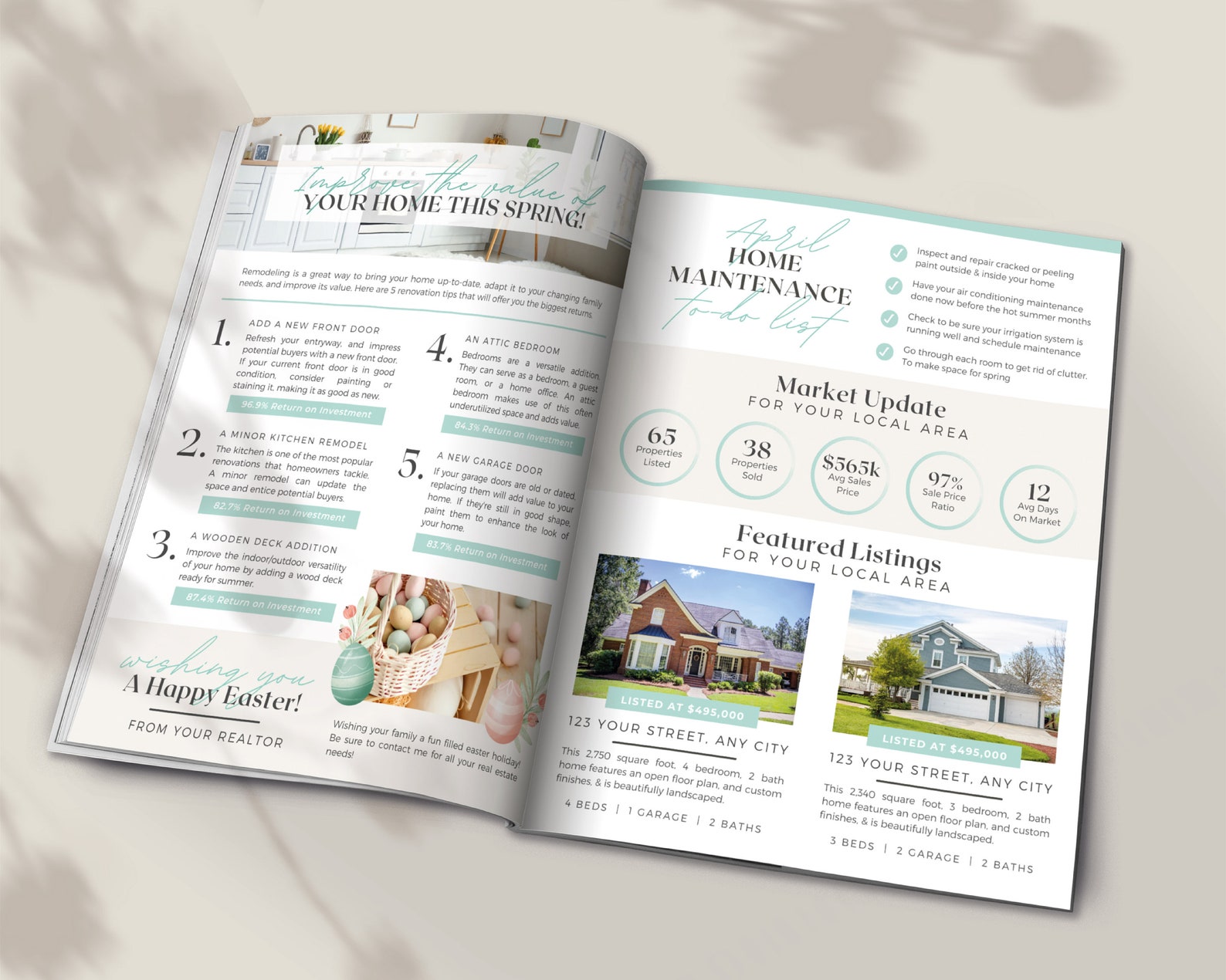 Real Estate Newsletter | April Newsletter | Easter Newsletter | Real ...