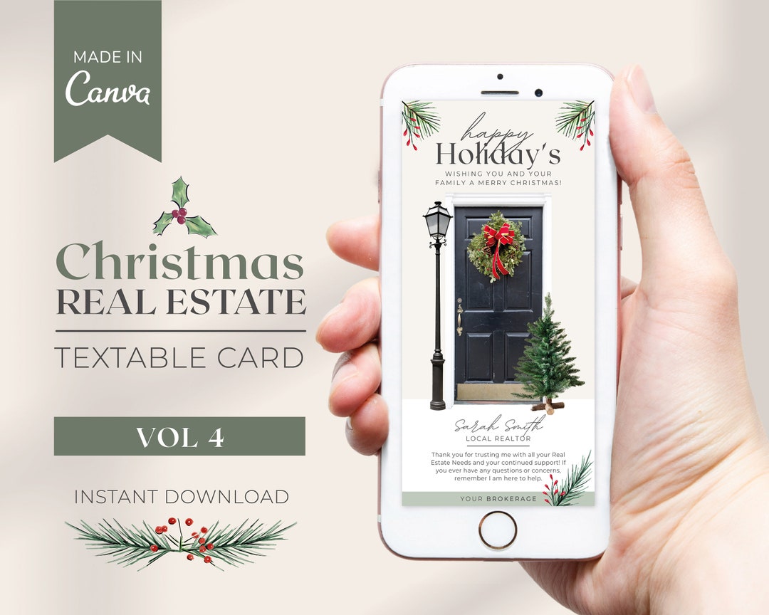 Realtor Digital Christmas Card | Real Estate Marketing | Christmas ...