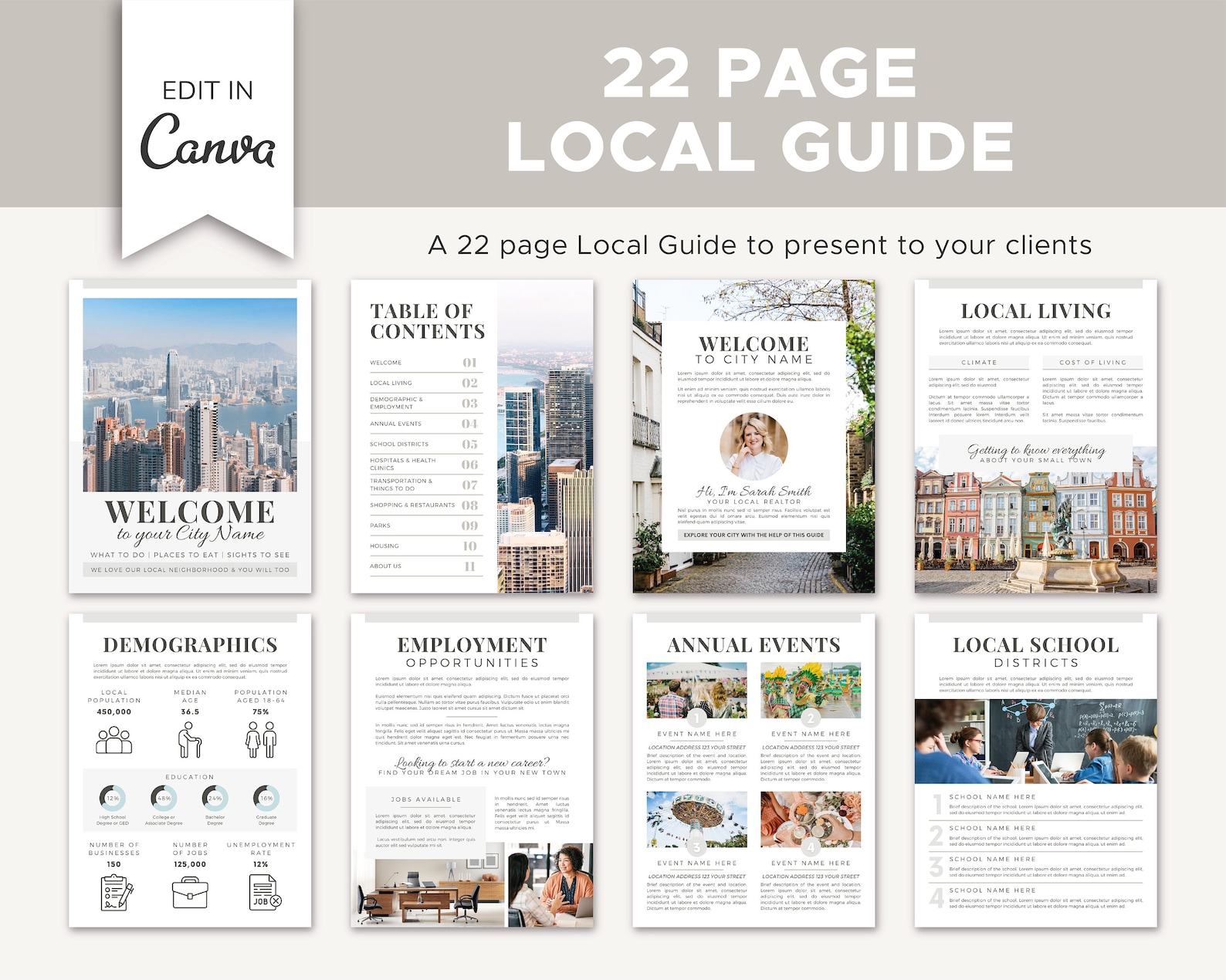 Real Estate Local Guide | Welcome Guide | Real Estate Marketing | City ...