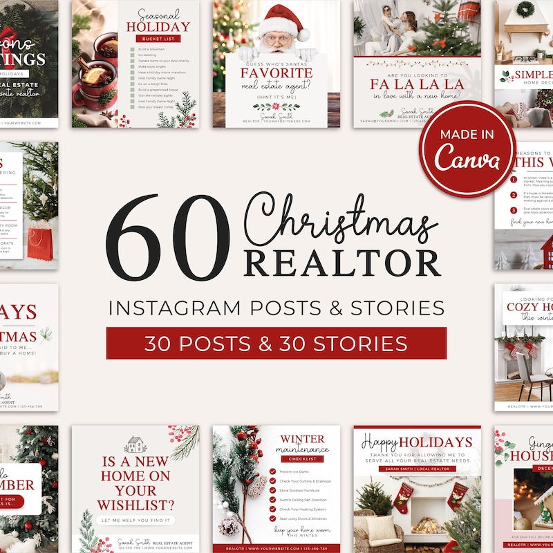 December Real Estate Instagram Posts - Etsy