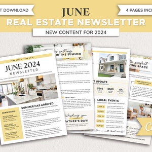Real Estate June 2024 Newsletter | Real Estate Marketing | Real Estate ...