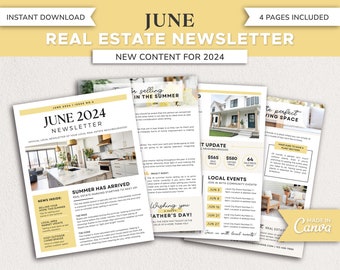 Real Estate Newsletter June Newsletter Real Estate Marketing Email ...