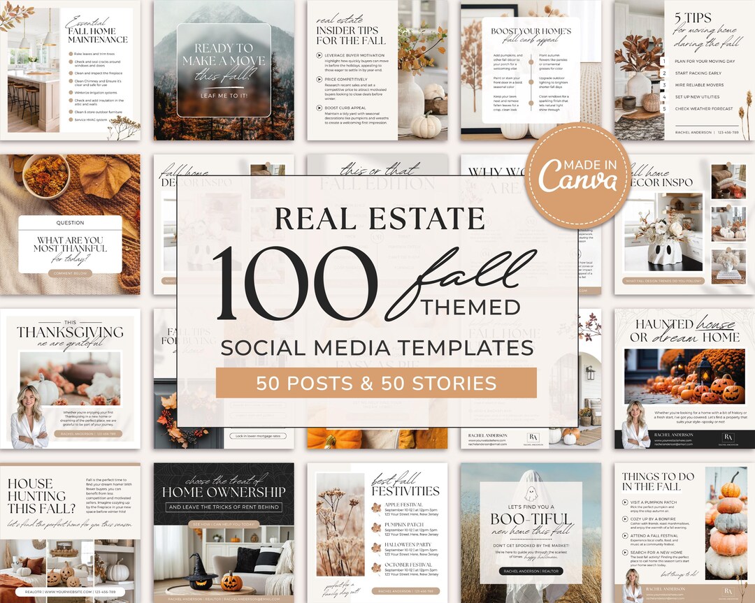 100 Fall Real Estate Instagram Posts | Real Estate Social Media Posts ...