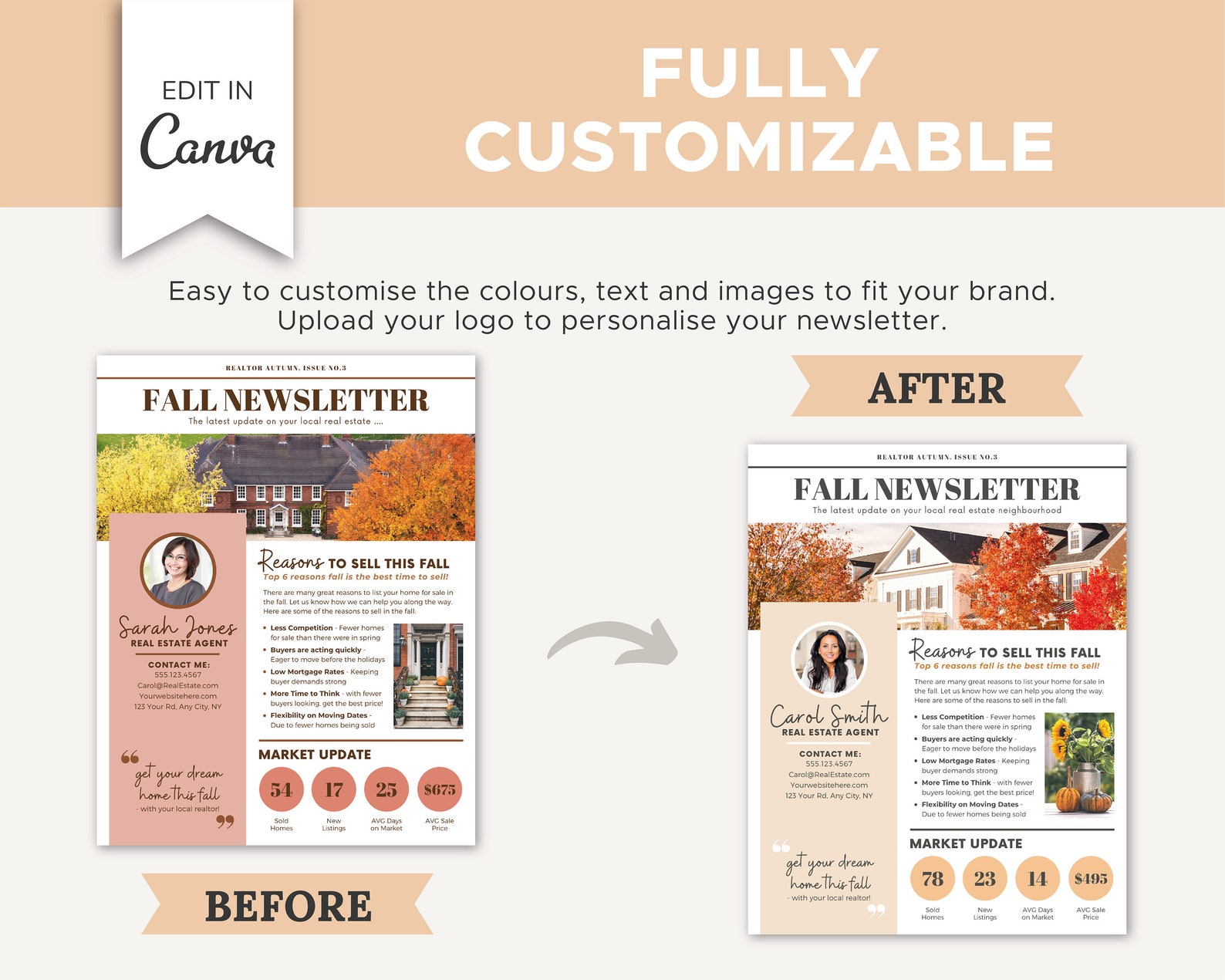 Real Estate Fall Newsletter | Real Estate Fall Marketing | Realtor ...