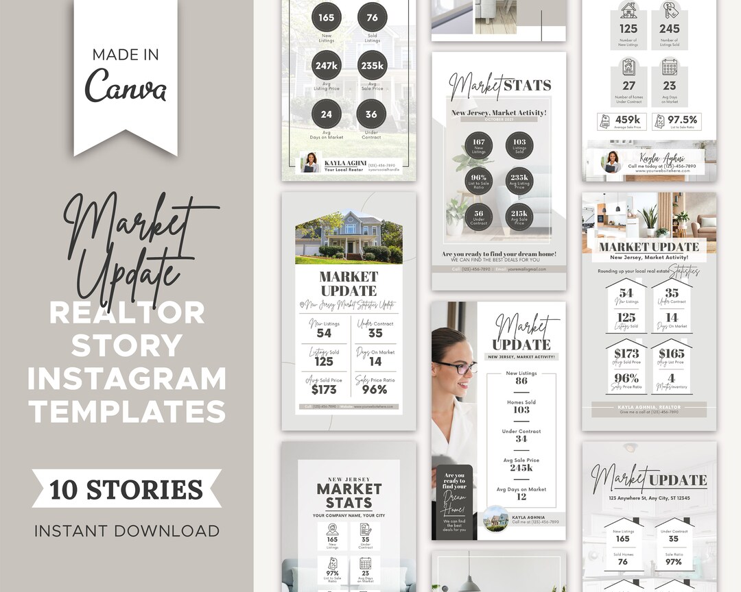 10 Market Update Realtor Instagram Stories | Real Estate Social Media ...