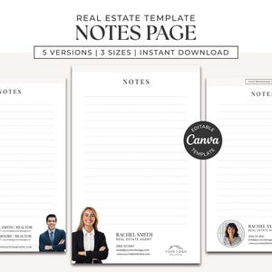 Real Estate Note Template | Realtor Note Pad Template | Farming Flyer ...