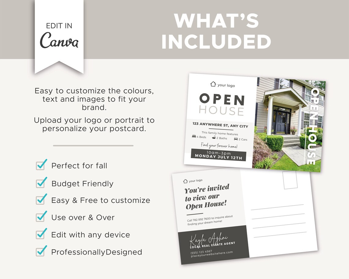 10 Open House Real Estate Postcards Open House Invitations - Etsy