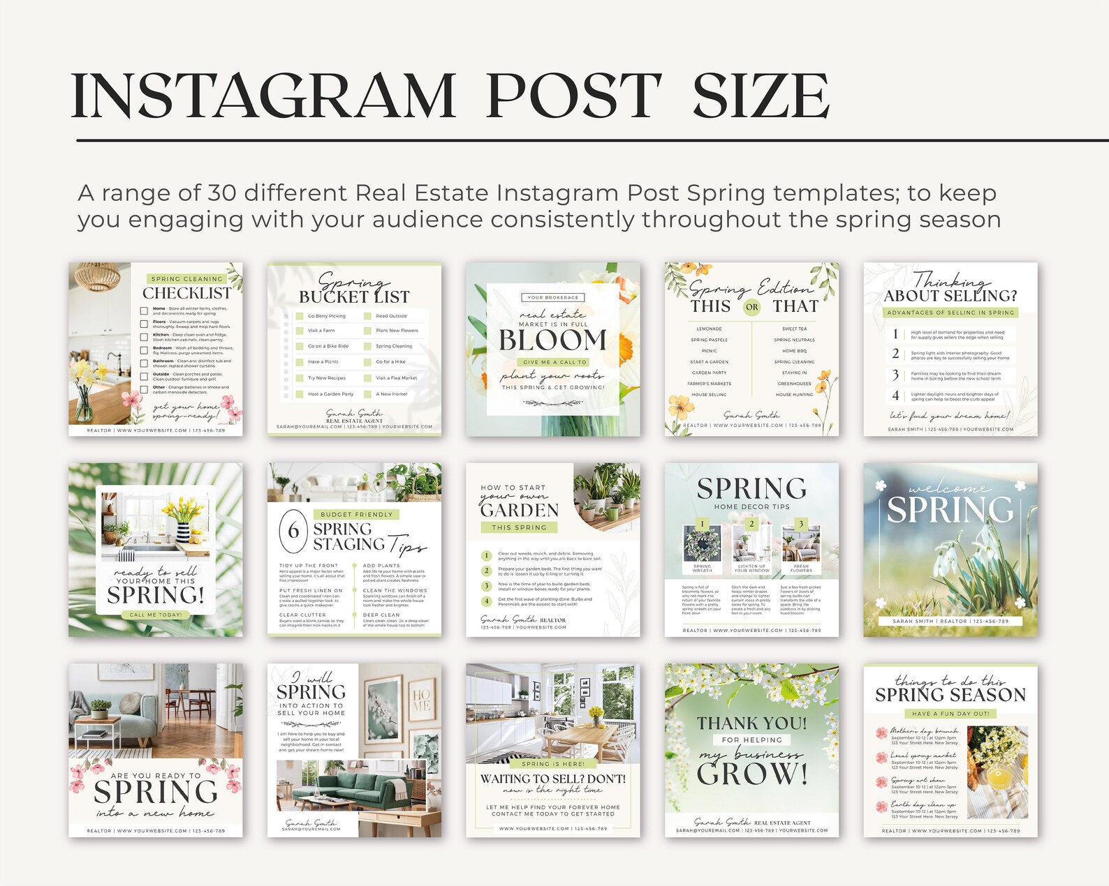 Real Estate Spring Instagram Posts | Real Estate Social Media | April ...