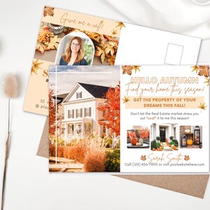 8 Fall Real Estate Postcard Bundle | Fall Real Estate Postcard Template ...