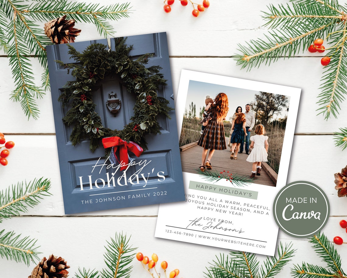 Real Estate Christmas Card Template | Real Estate Holiday Postcard ...