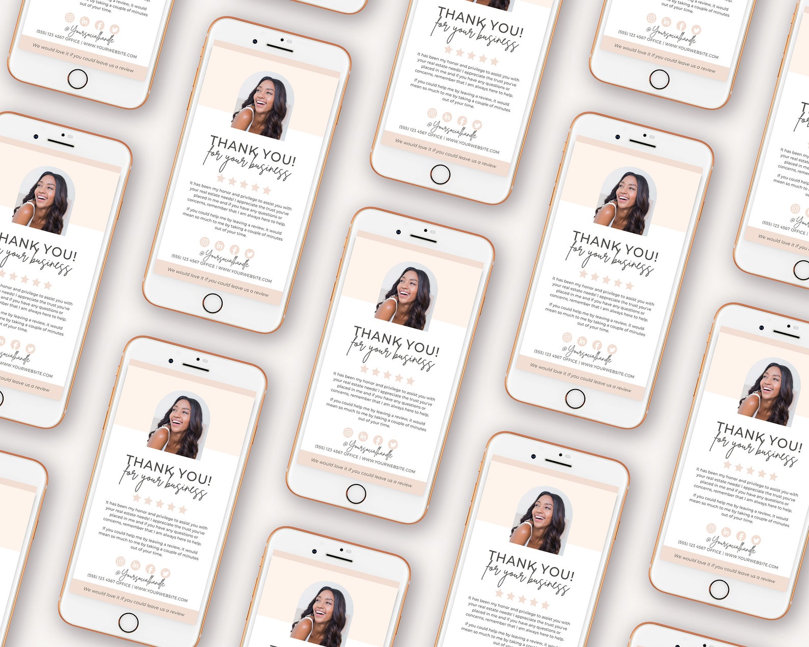 Client Review Request Textable Card V2 Real Estate Agent - Etsy