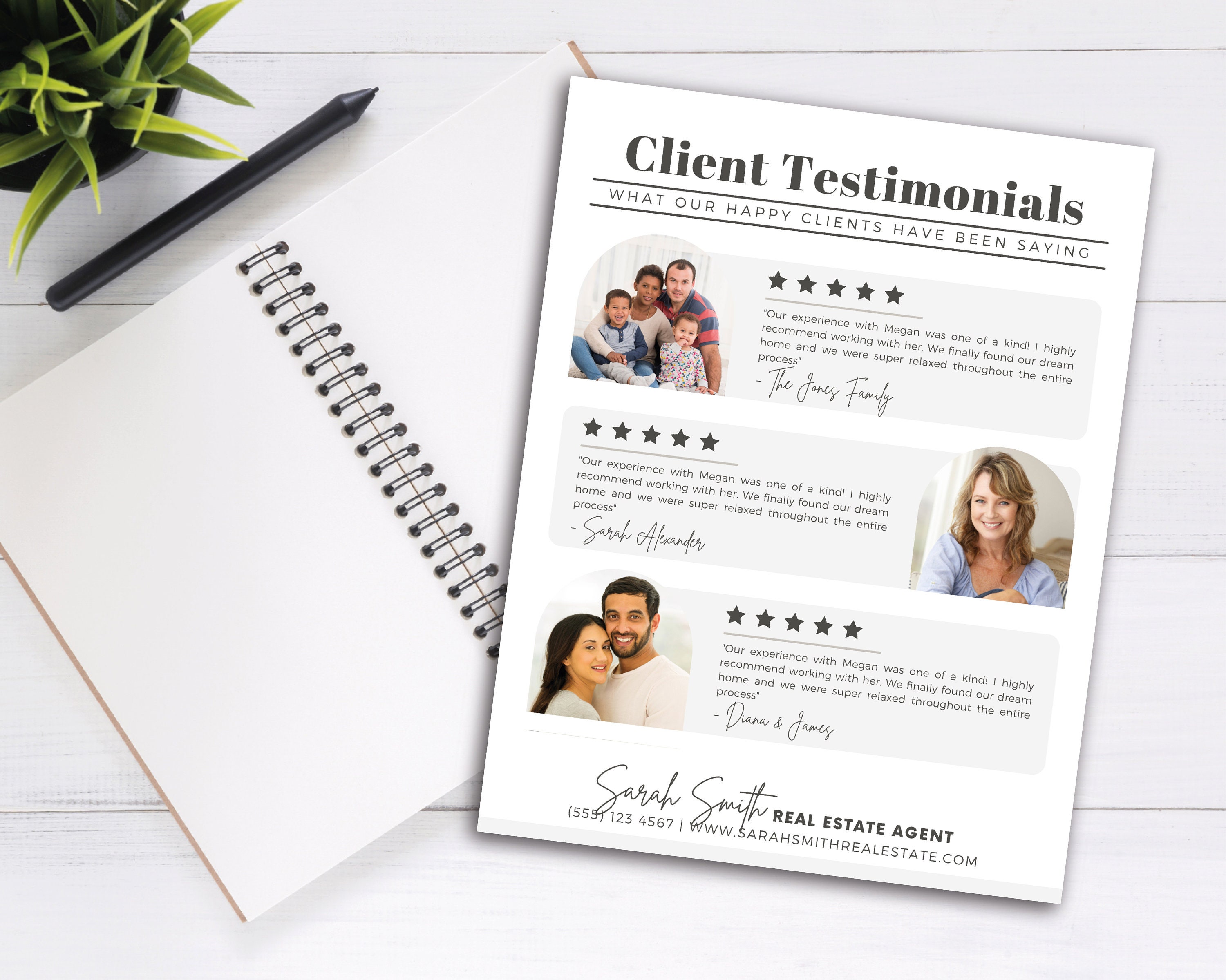 Real Estate Testimonials Flyer | Real Estate Marketing | Realtor Client ...