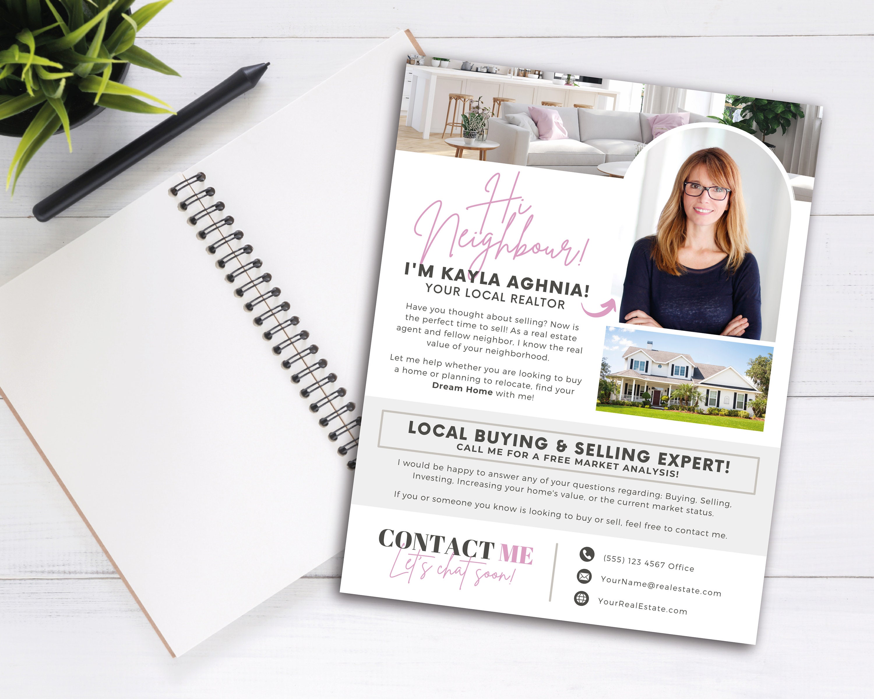 Real Estate Introduction Flyer Realtor Hello Neighbor Letter - Etsy