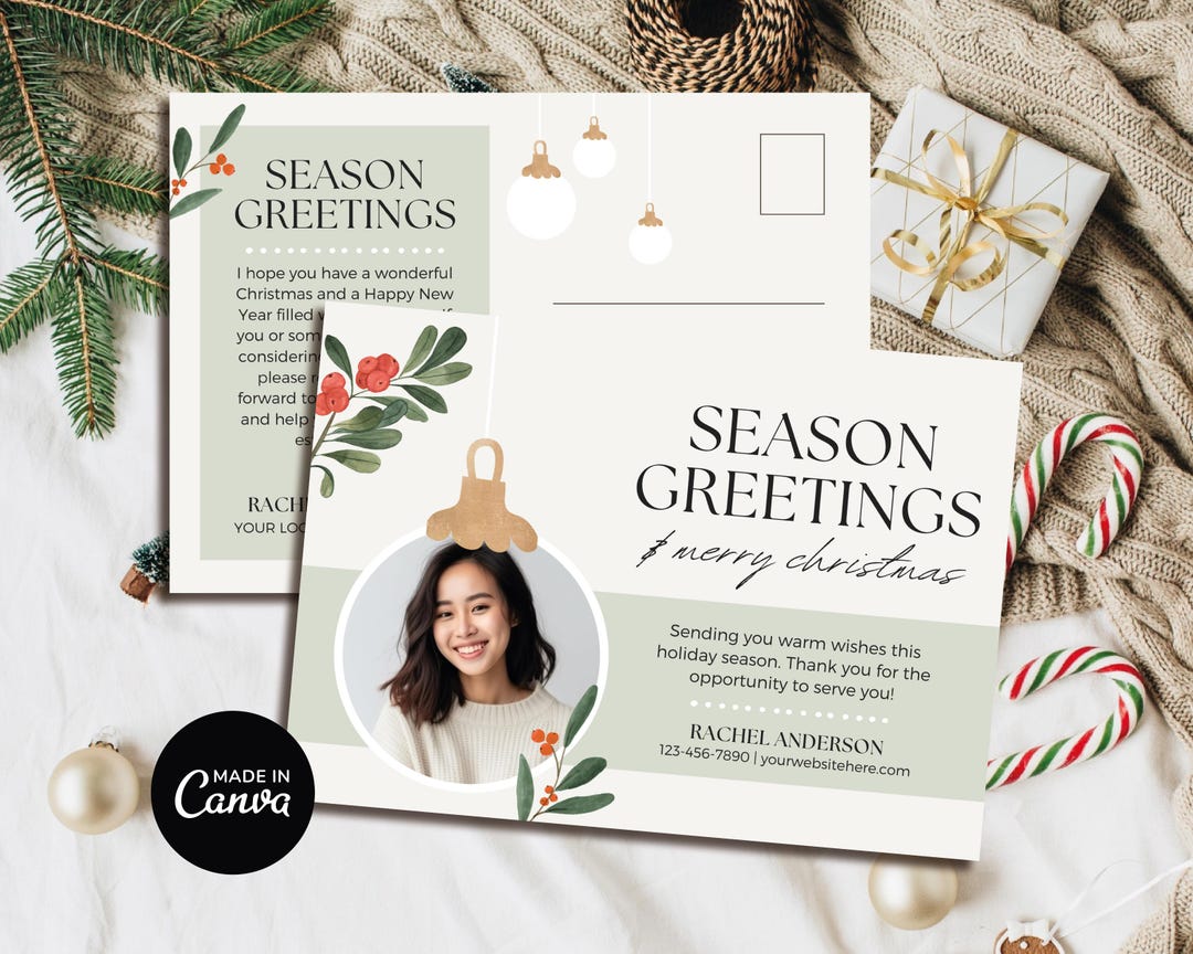 Christmas Real Estate Postcard | Holiday Real Estate Postcards ...