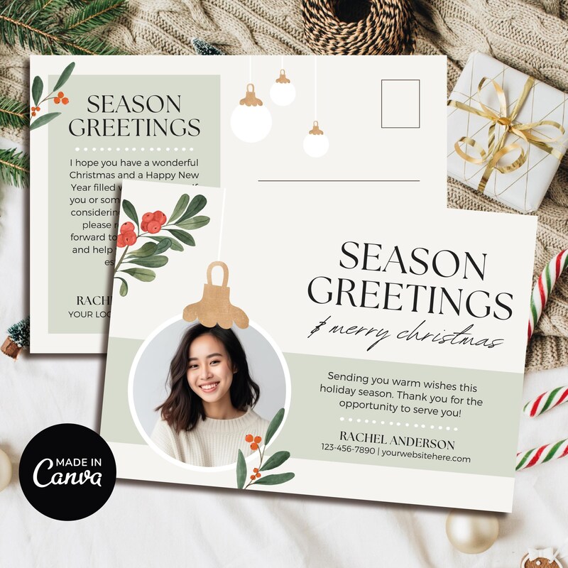 Realtor Christmas Cards - Etsy