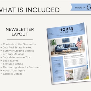 Real Estate July Newsletter | Real Estate Marketing | Realtor Template ...