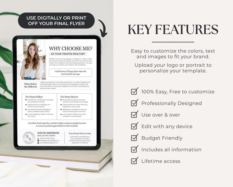 Real Estate Agent Introduction Flyer: Why Choose Me Realtor Marketing ...