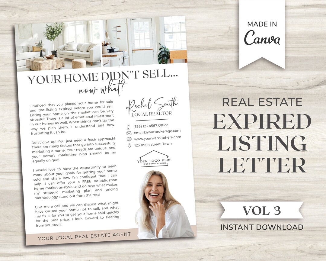 Real Estate Expired Listing Flyer | Real Estate Marketing | New Agent Flyer | Realtor Intro ...