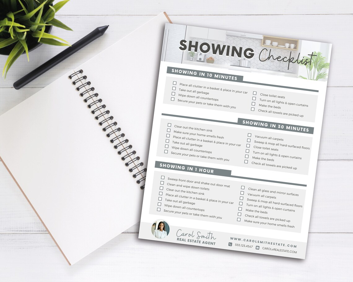 Real Estate Showing Checklist | Real Estate Marketing | Real Estate ...