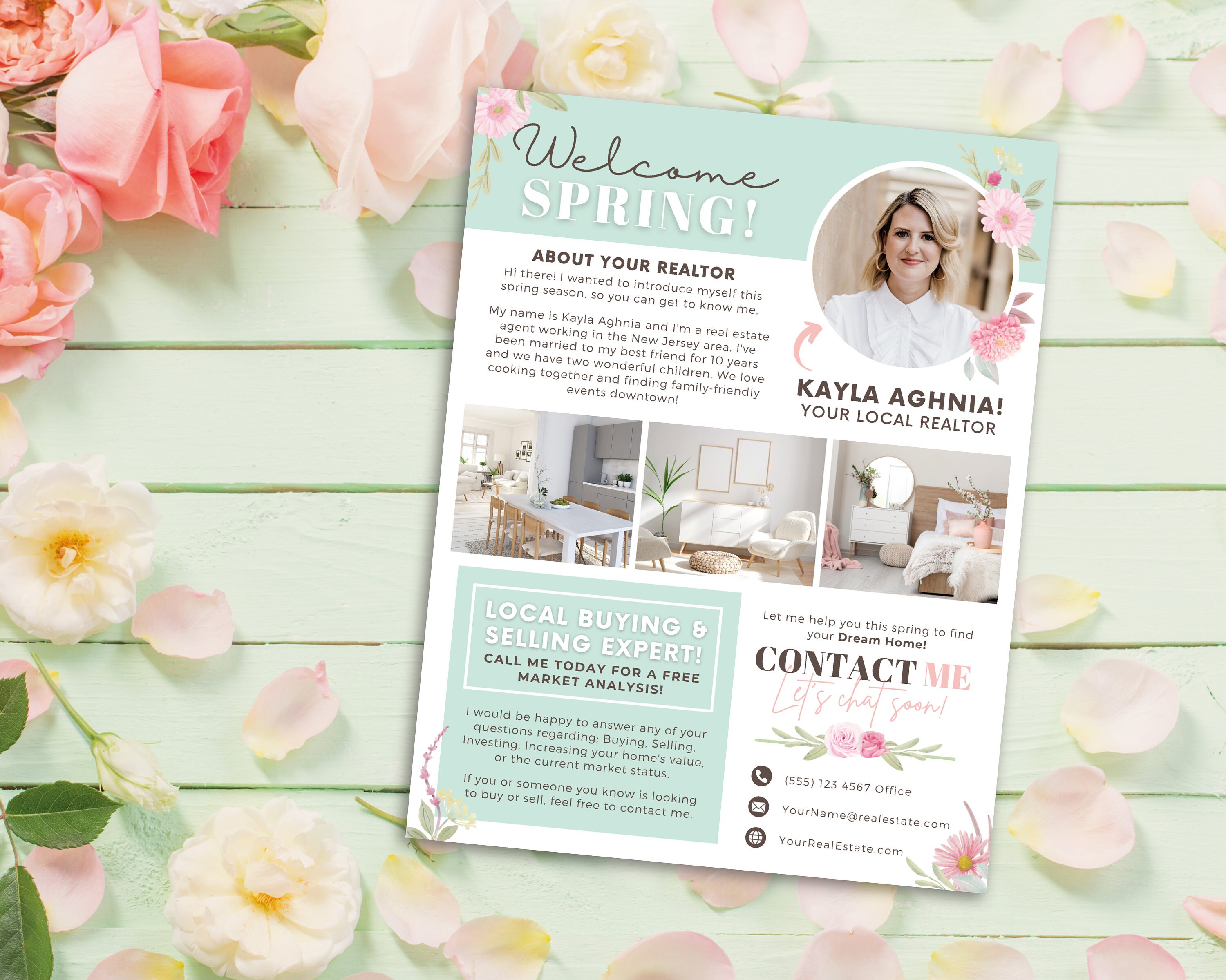 Spring Real Estate Flyer | Realtor Hello Neighbor Letter | Realtor ...