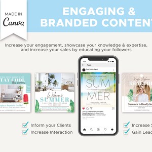 20 Summer Realtor Instagram Posts | Real Estate Social Media Templates ...