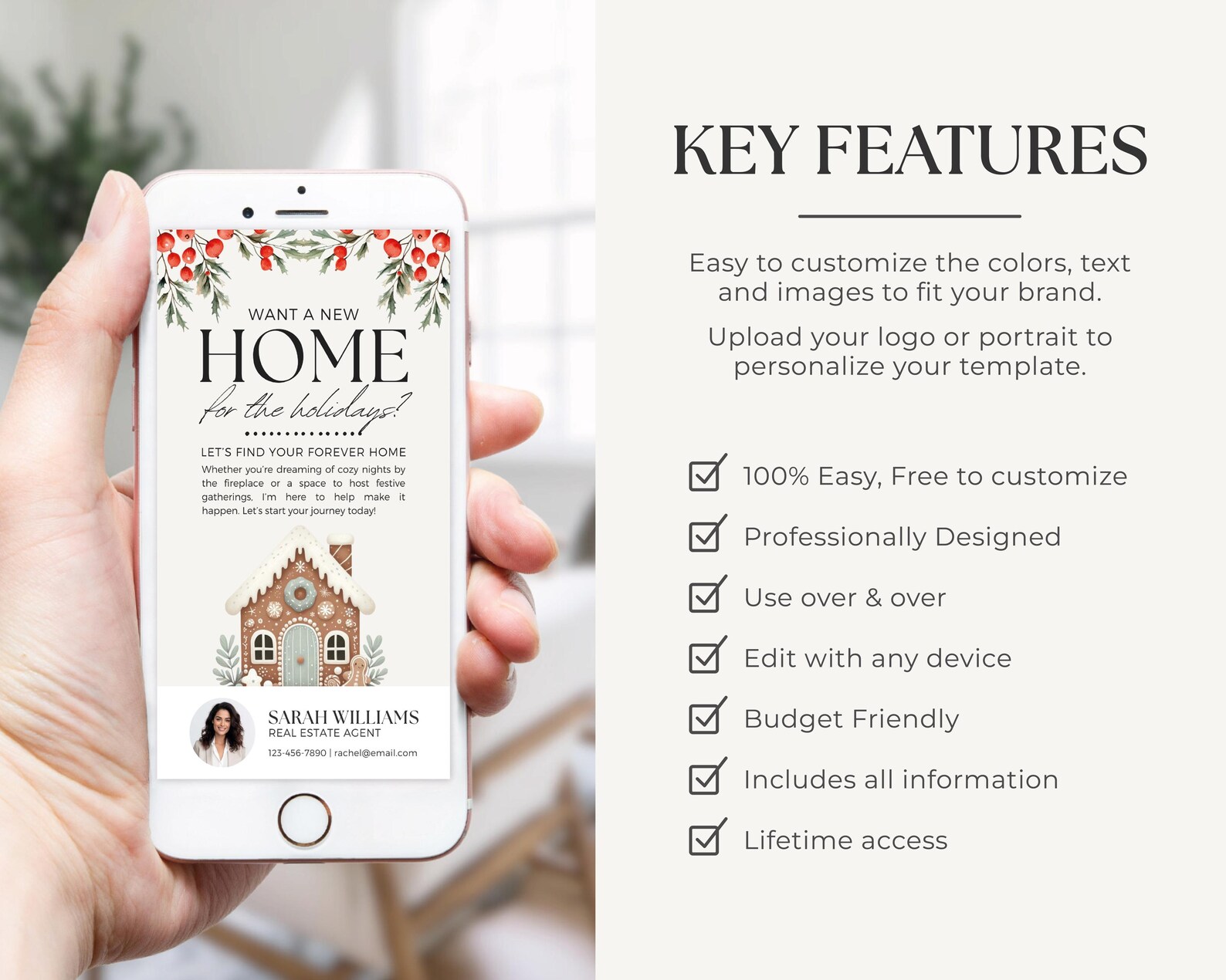 Real Estate Textable Christmas Card | Real Estate Marketing | Christmas ...