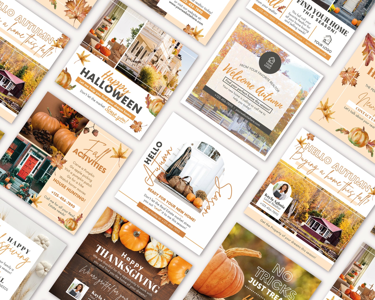 14 Fall Realtor Instagram Posts | Real Estate Social Media Templates ...