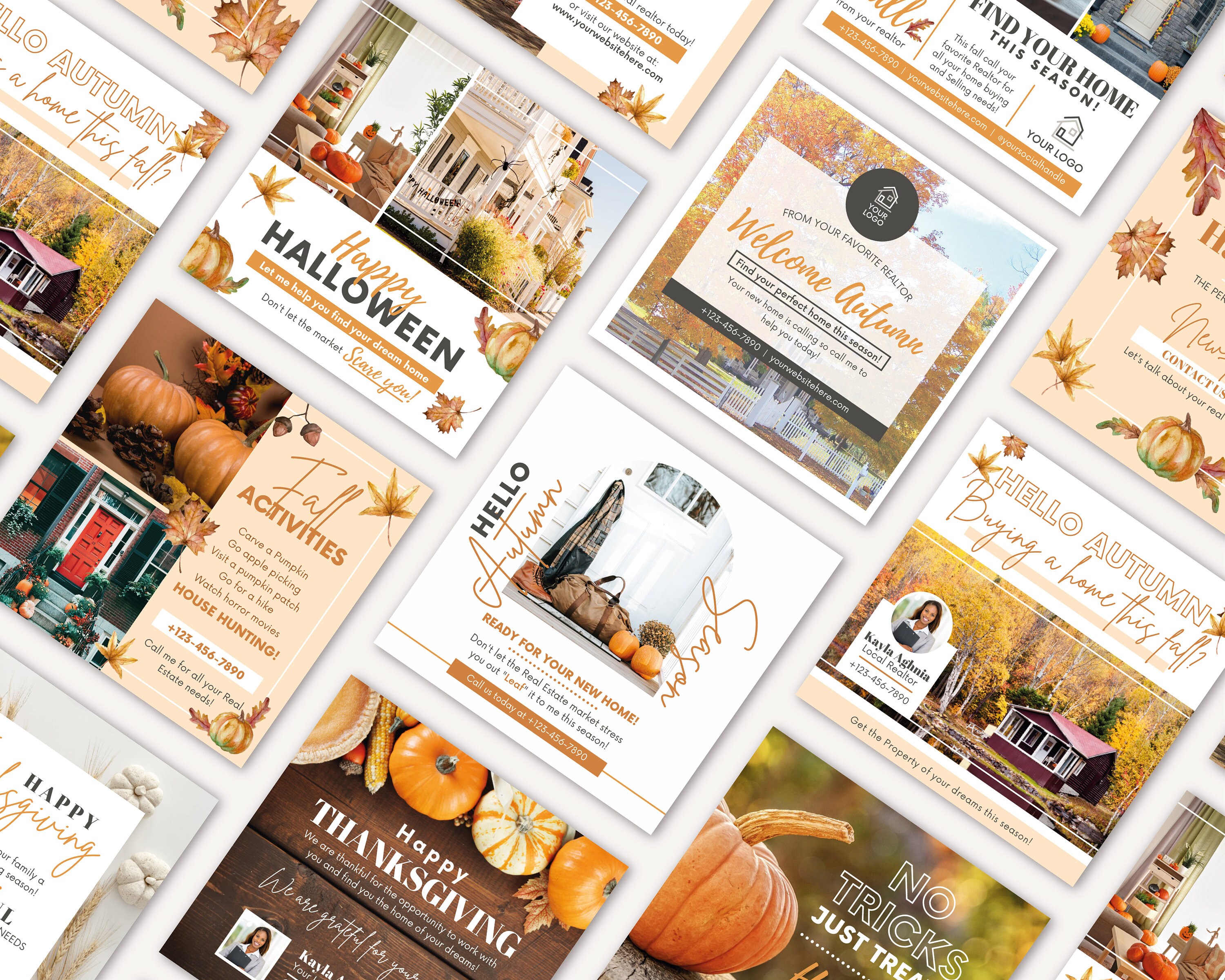 14 Fall Realtor Instagram Posts Real Estate Social Media | Etsy UK