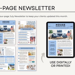 Real Estate July Newsletter | Real Estate Marketing | Realtor Template ...