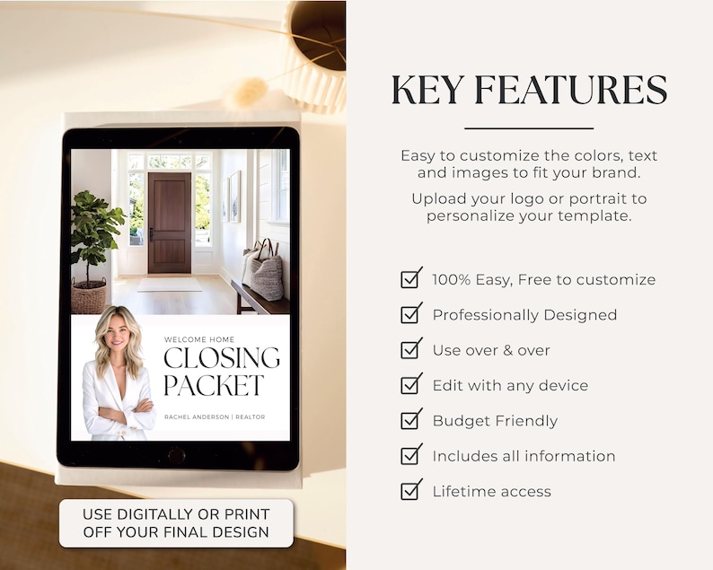 Real Estate Closing Day Binder | New Homeowner Welcome Packet | Real ...