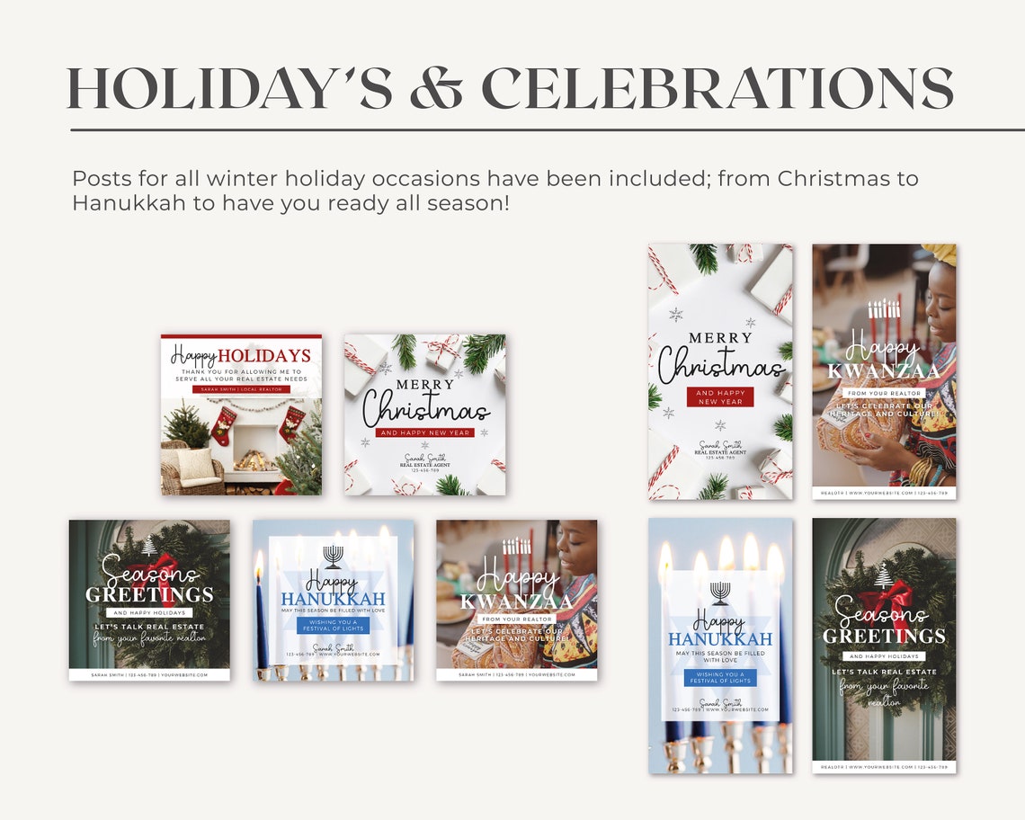 Real Estate Christmas Instagram Posts | Real Estate Social Media ...